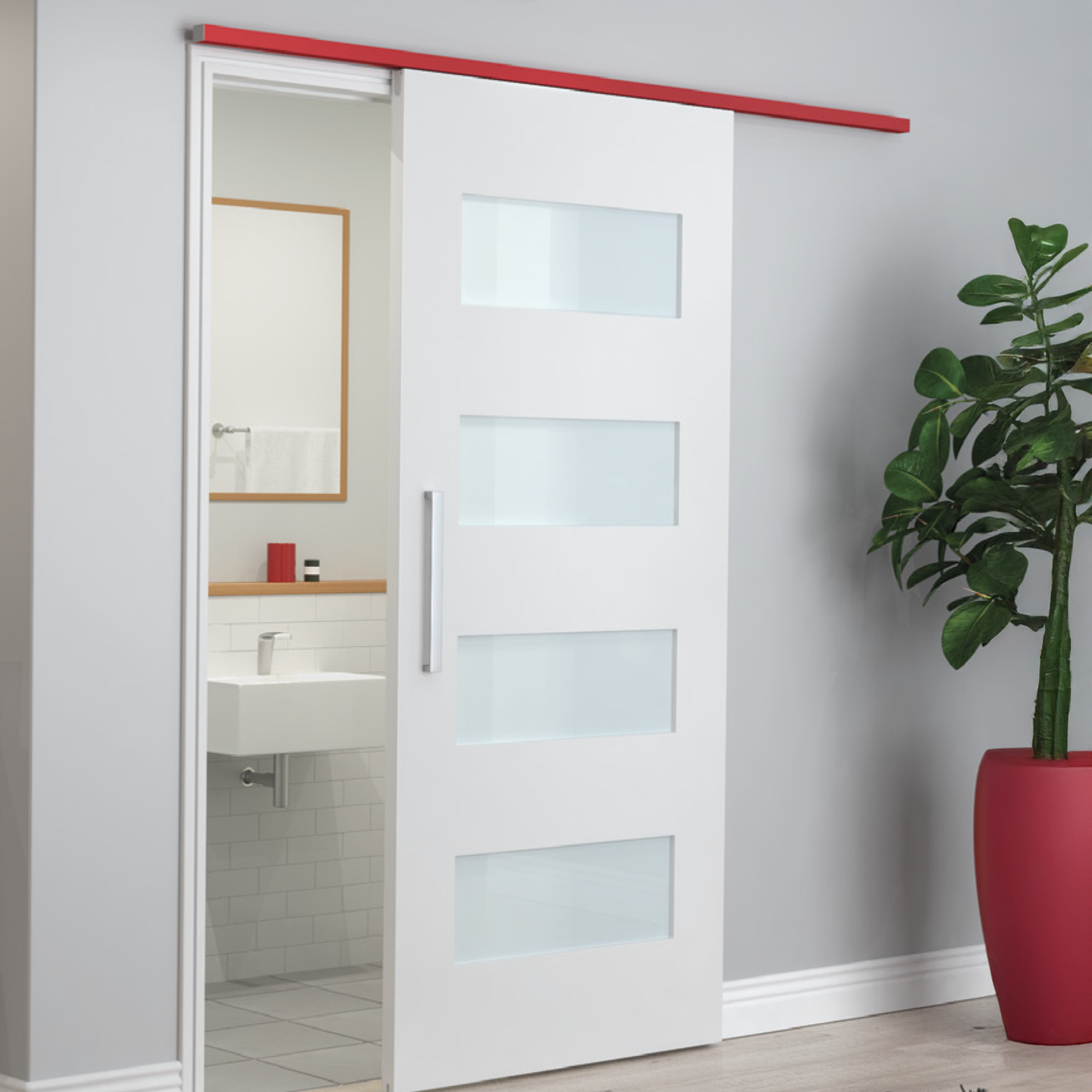 PBF eStore - Zero Clearance 60 Top Hung Aluminium Track System | Parker ...